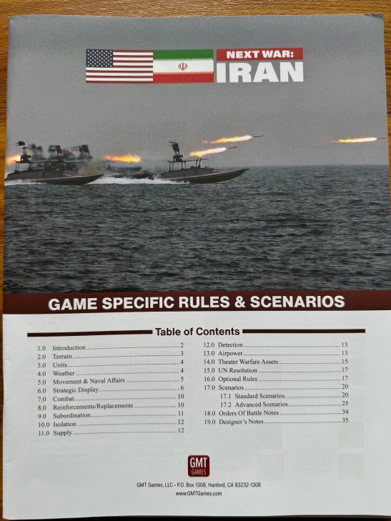 Ouverture : Next War: Iran (GMT Games) | STRATEGEEK